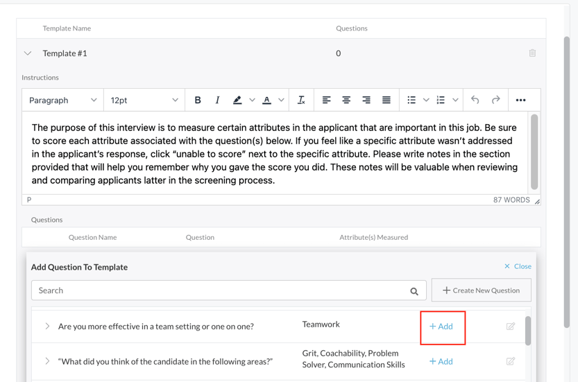 How to Create an Interview Question Template