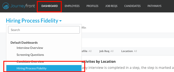 How to Use Hiring Process Fidelity Company Dashboard